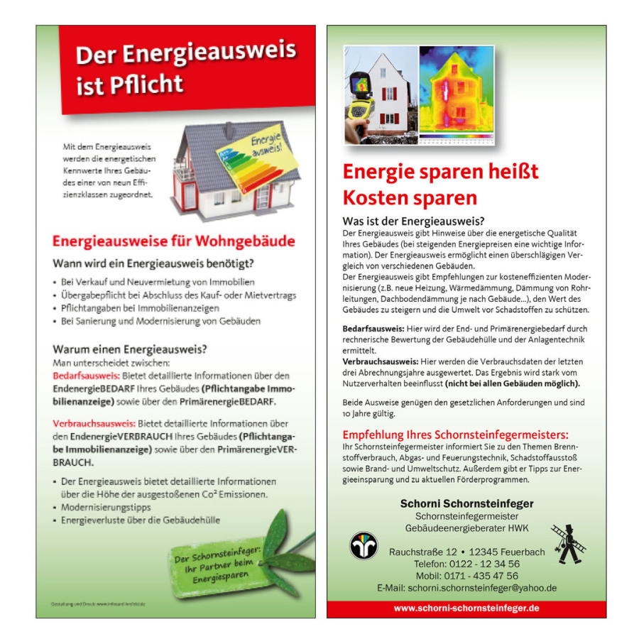 InfoCard Ihr Partner für Branchendrucksachen - Energieausweis